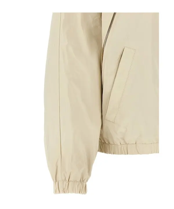 Peserico Hooded Zip-up Windbreaker - Beige