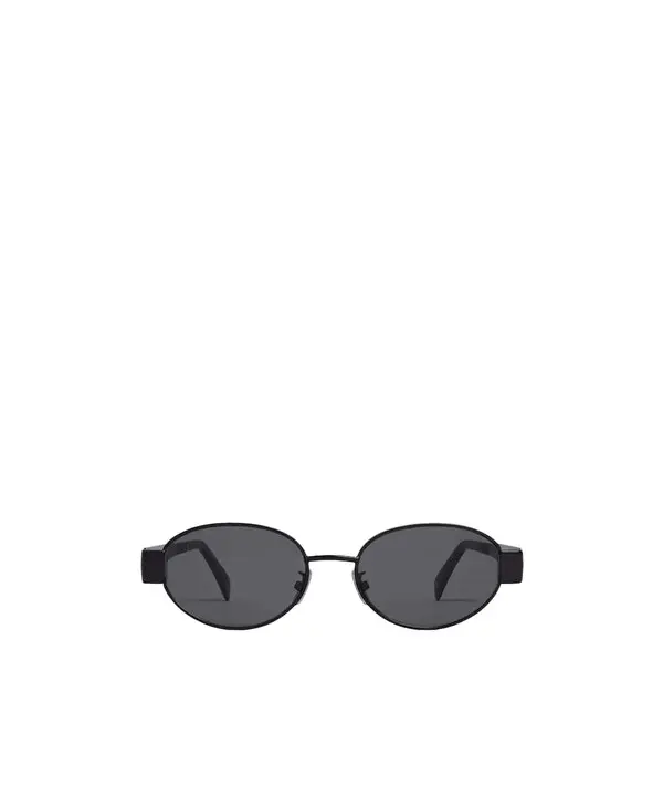 Celine Oval Full Rim Sunglasses - Black