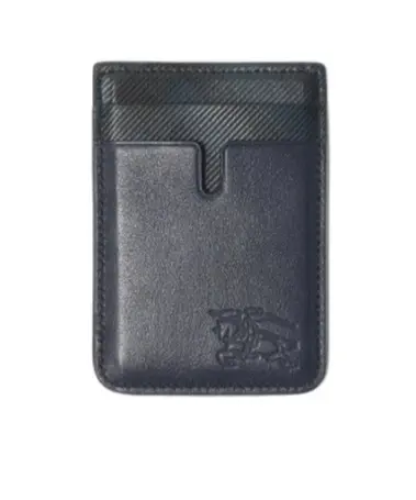 Burberry Ekd Embossed Checked Card Case - Black