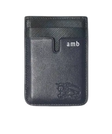 Burberry Ekd Embossed Checked Card Case