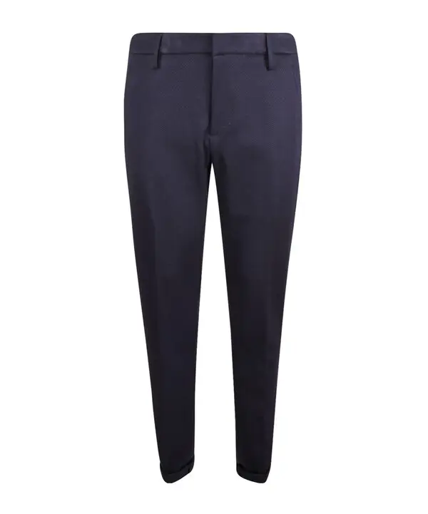 DONDUP Blue Textured Trousers - Black