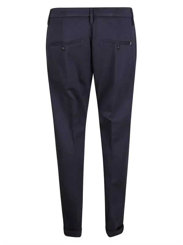 DONDUP Blue Textured Trousers - Black