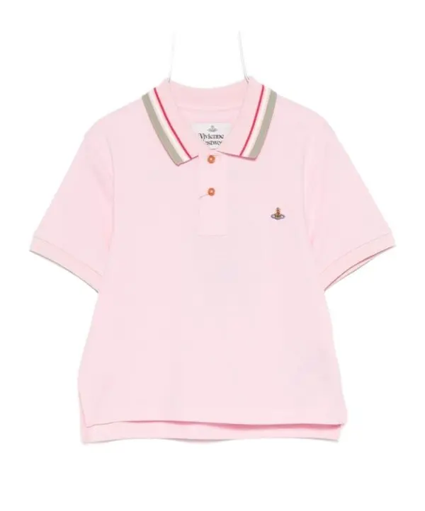 VIVIENNE WESTWOOD Cotton Polo Shirt - Pink
