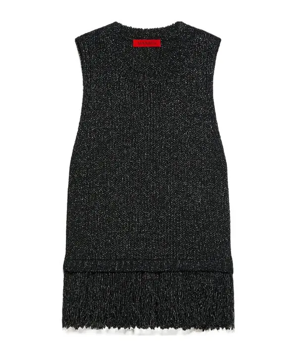 MAXCO. Sleeveless Knit Top With Tassels