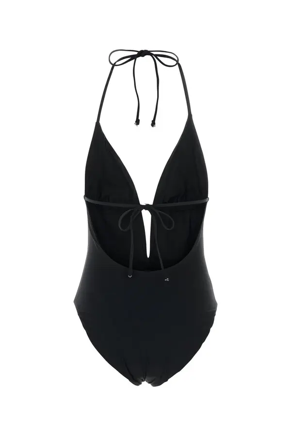 Tory Burch Halterneck Plunge One-piece Swimsuit