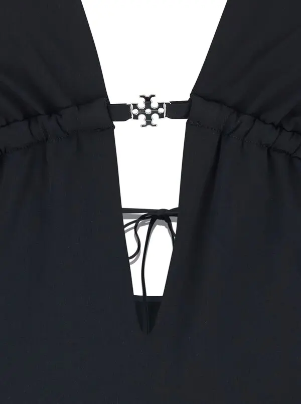 Tory Burch Halterneck Plunge One-piece Swimsuit