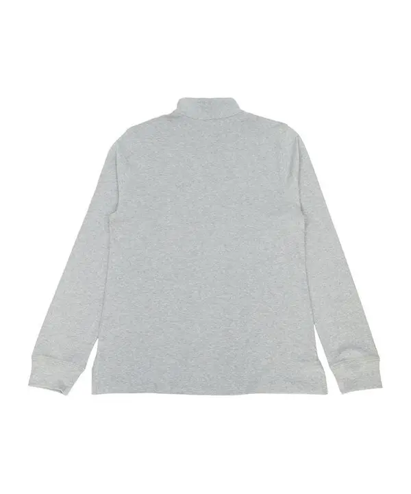 Polo Ralph Lauren Long Sleeve Quarter Zip Polo Shirt With Embroidered Logo - Grey
