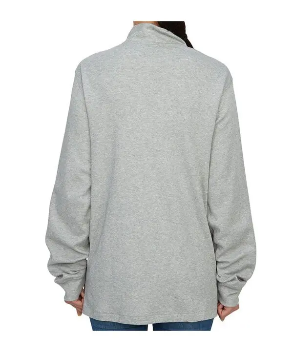 Polo Ralph Lauren Long Sleeve Quarter Zip Polo Shirt With Embroidered Logo - Grey