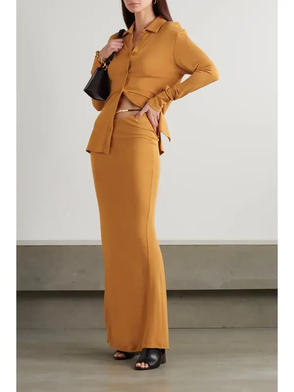 Christopher Esber Sculpted-strap Column Maxi Skirt