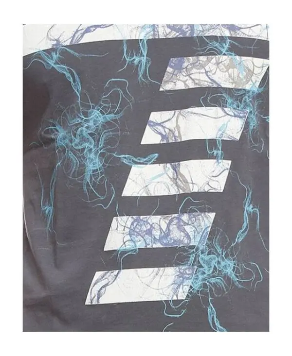 EA7 Dark Gray Logo Round Collar T-shirt