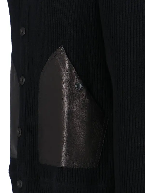 Junya Watanabe Button Long-sleeved Sweater With Patch Pockets