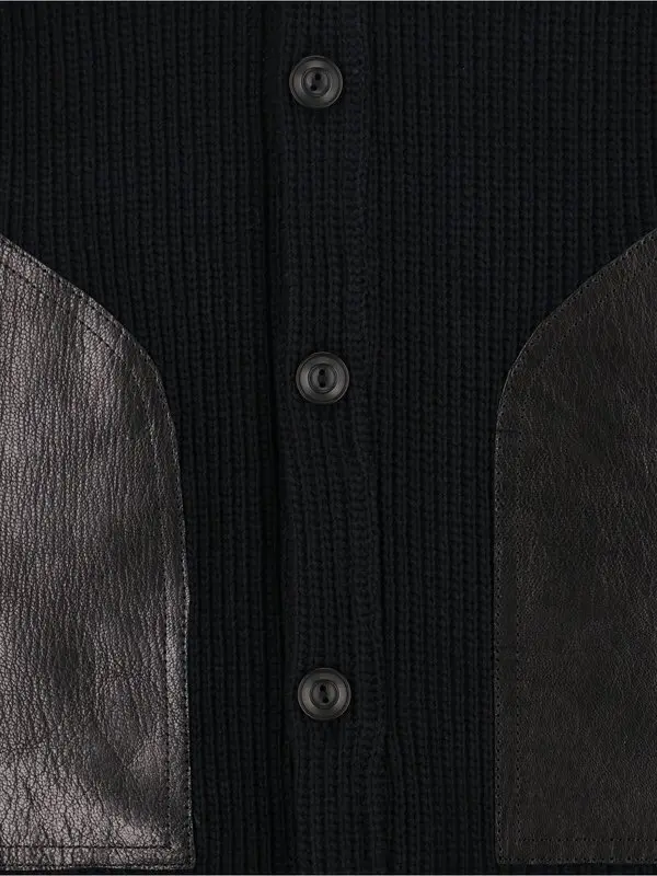 Junya Watanabe Button Long-sleeved Sweater With Patch Pockets