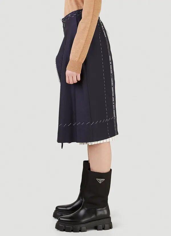 MAISON MARGIELA Contrast Panel Knee-length Skorts