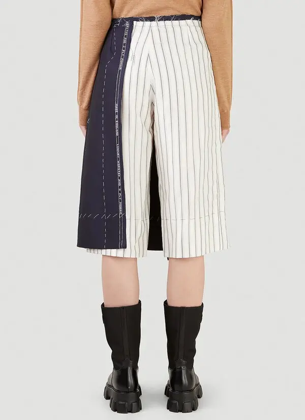 MAISON MARGIELA Contrast Panel Knee-length Skorts