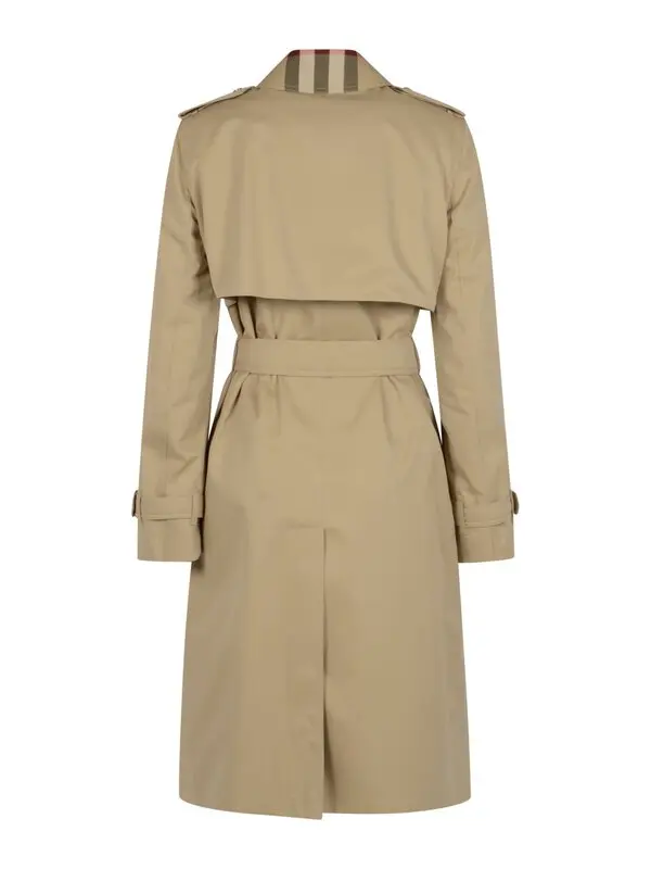 Burberry Checked Belted Waist Trench Coat