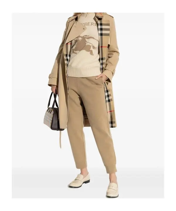 Burberry Checked Belted Waist Trench Coat