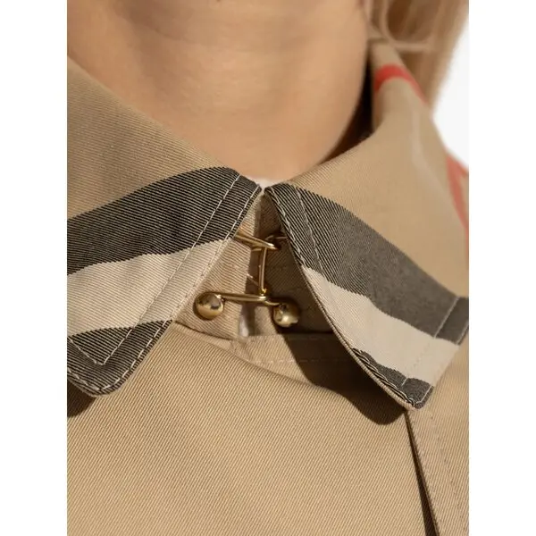 Burberry Checked Belted Waist Trench Coat
