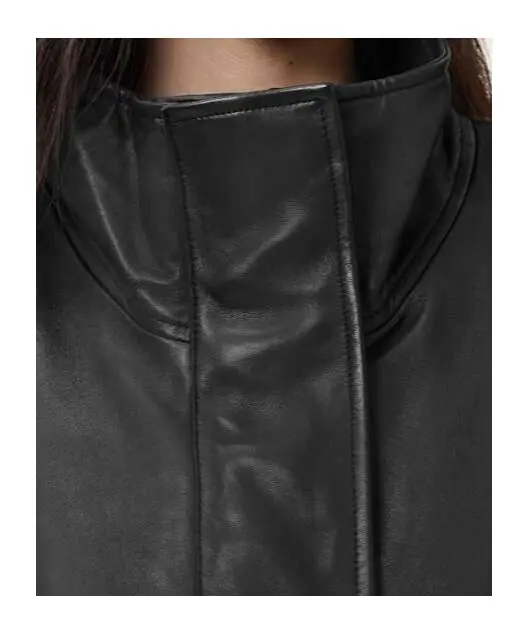 ALLSAINTS Ryder Leather Puffer Biker Jacket - Black