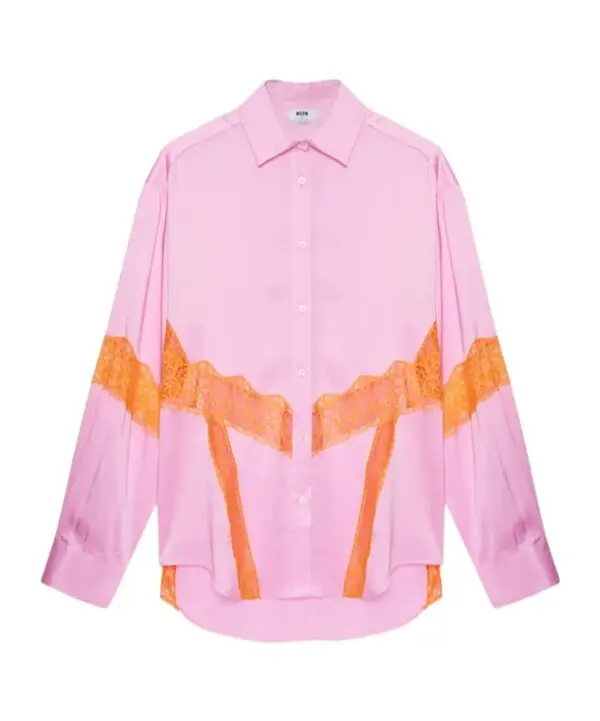 MSGM Lace Paneled Shirt