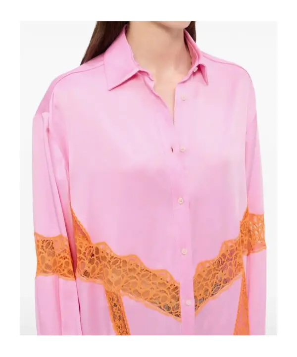 MSGM Lace Paneled Shirt