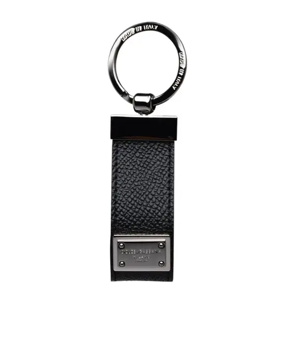 Dolce & Gabbana Logo Plaque Keyring - Black