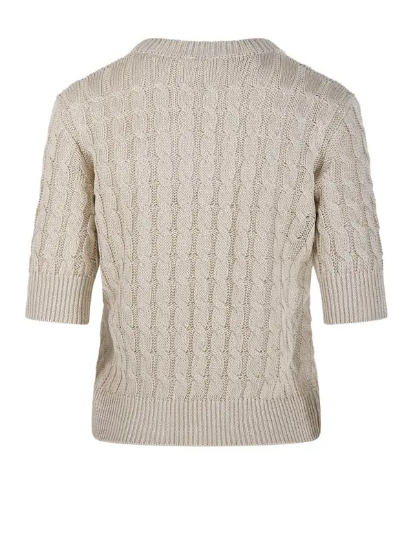 Max Mara Talamo Cable-knit Jumper - Light Brown