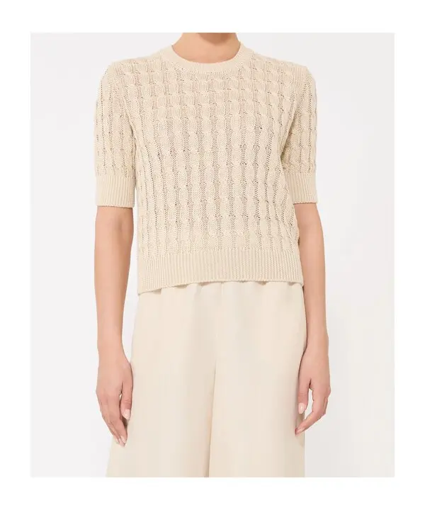 Max Mara Talamo Cable-knit Jumper - Light Brown