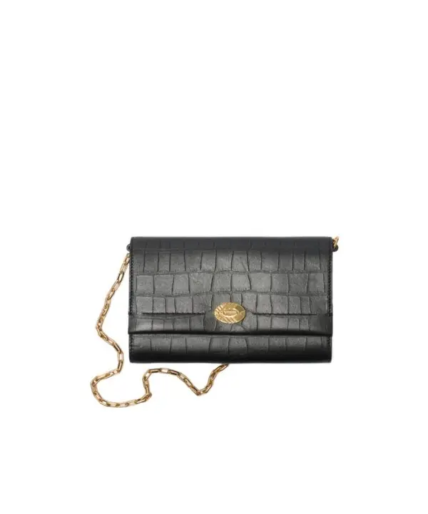 Burberry Cotswolds Chain Strap Wallet - Black