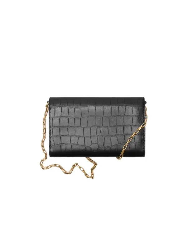 Burberry Cotswolds Chain Strap Wallet - Black