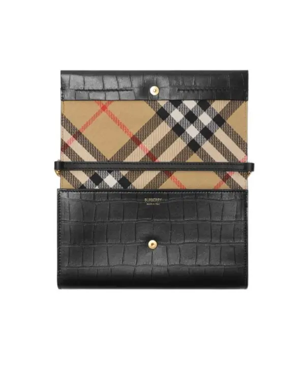 Burberry Cotswolds Chain Strap Wallet - Black