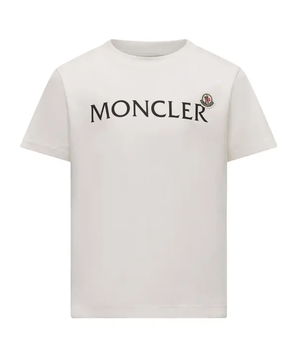 Moncler Logo Printed Crewneck T-shirt - White