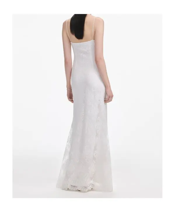 SELF-PORTRAIT Lace Embroidered Maxi Dress