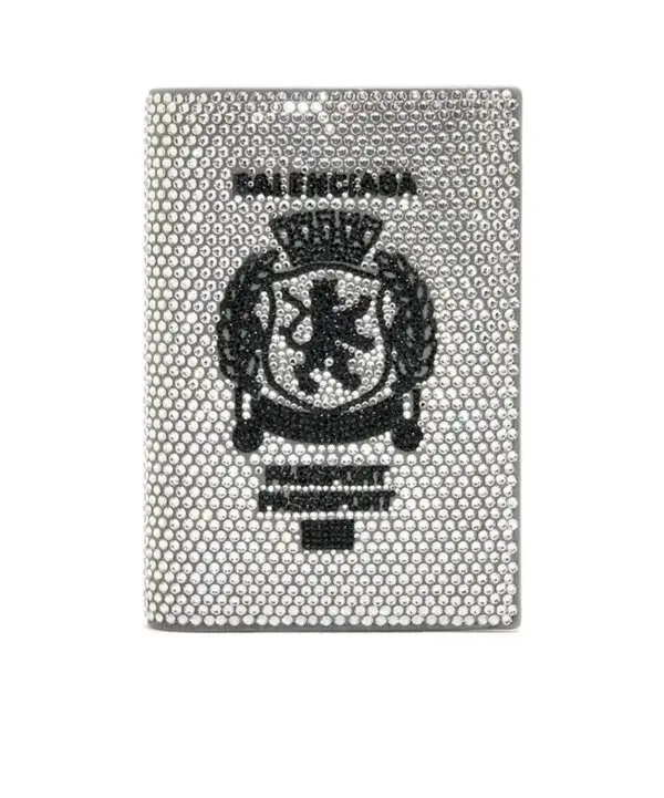 Balenciaga Embellished Passport Holder - Gray