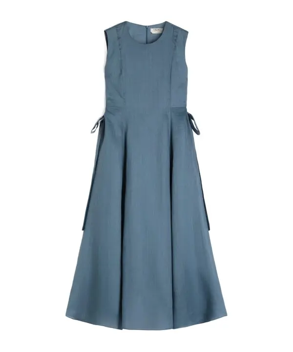 Max Mara Aquile Sleeveless Midi Dress - Sky-blue