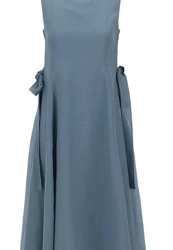 Max Mara Aquile Sleeveless Midi Dress - Sky-blue