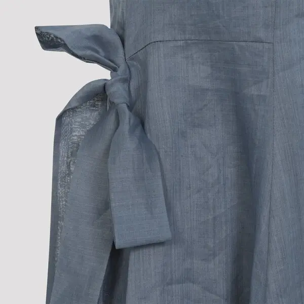 Max Mara Aquile Sleeveless Midi Dress - Sky-blue