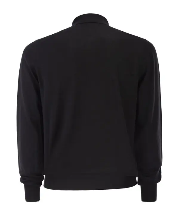 Kiton Long-sleeved Wool Polo Shirt