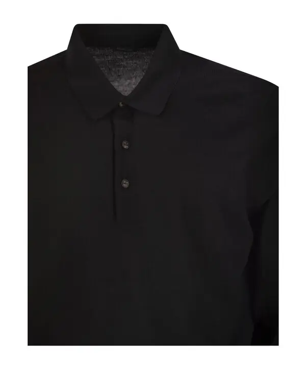 Kiton Long-sleeved Wool Polo Shirt
