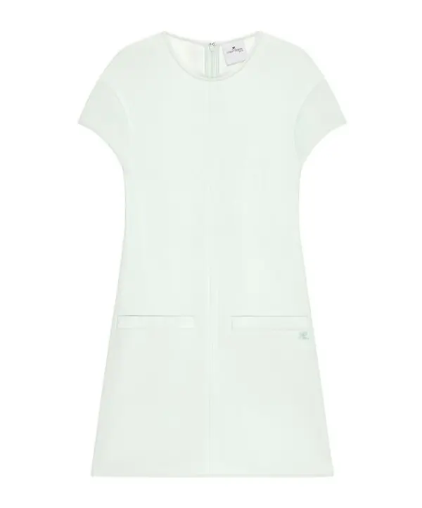 COURREGES Welt-pocket Mini Dress - Light Mint Green