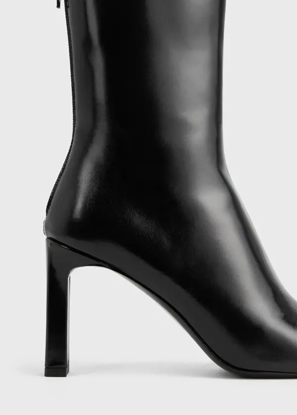TOTEME Square-toe Side Zip Ankle Boots