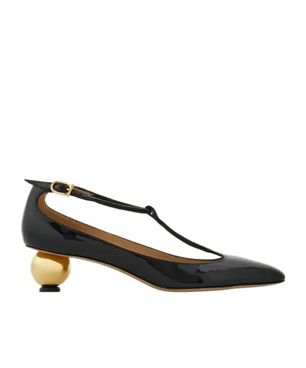FERRAGAMO Spherical Heel T-strap Pumps