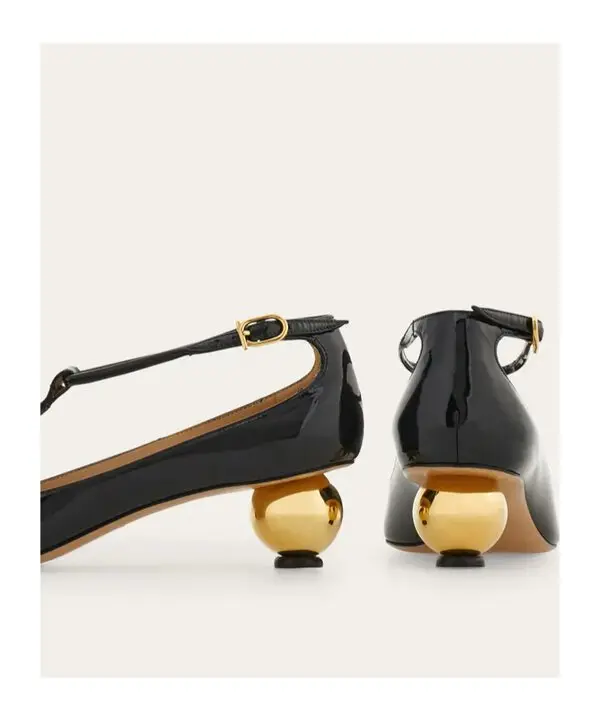 FERRAGAMO Spherical Heel T-strap Pumps