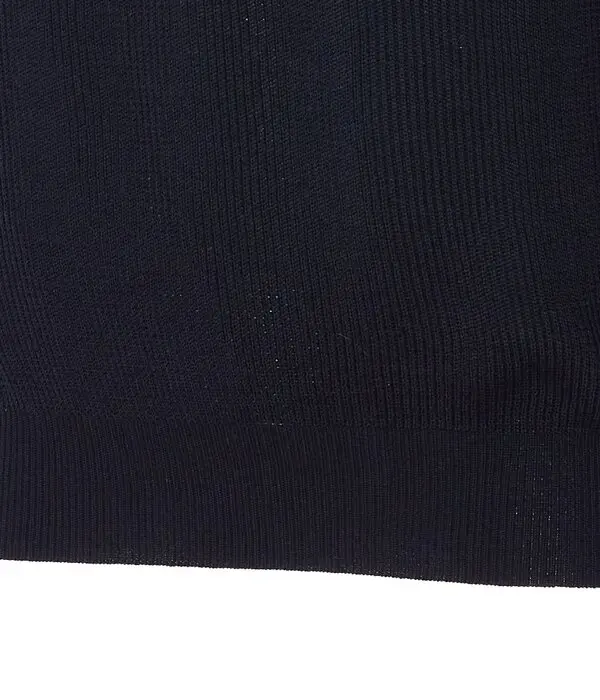 Auralee Long Sleeve Ribbed Knit Top - Black