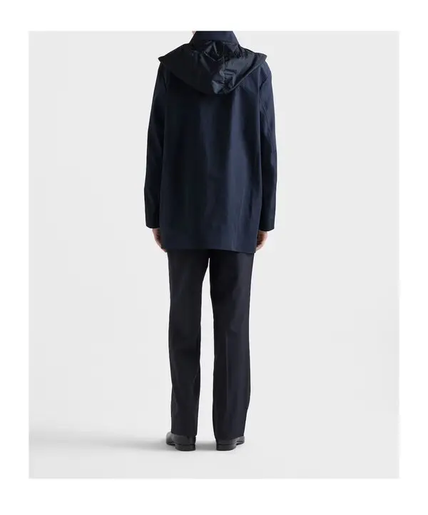 Prada Long-sleeved Coat With Hood