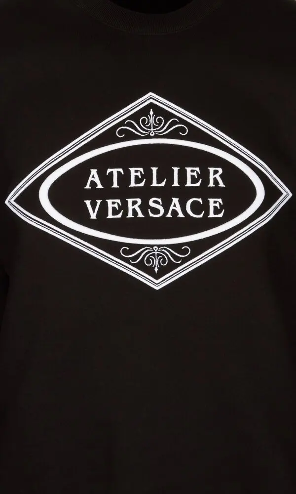 Versace Embroidered Slogan Sweatshirt