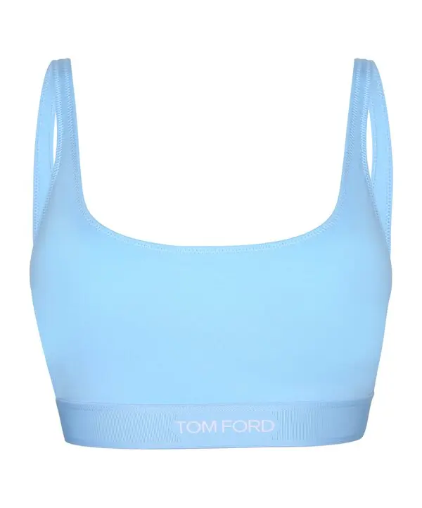 TOM FORD Logo Underband Bralette Bra - Blue