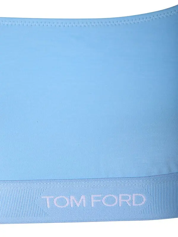 TOM FORD Logo Underband Bralette Bra - Blue