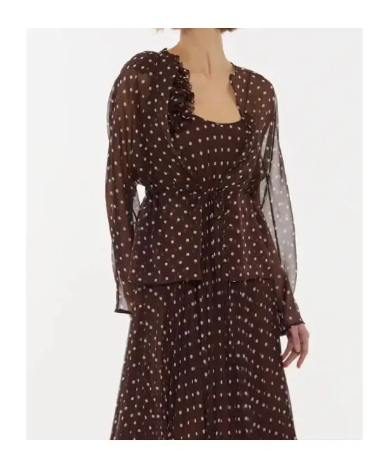 P.a.r.o.s.h Polka Dot Sheer Blouse