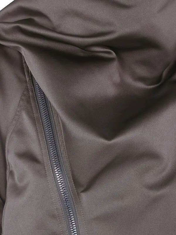 Rick Owens Cropped Scarf Flight Jacket - Black