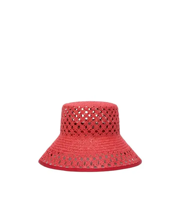 Max Mara Openwork Bucket Hat - Red
